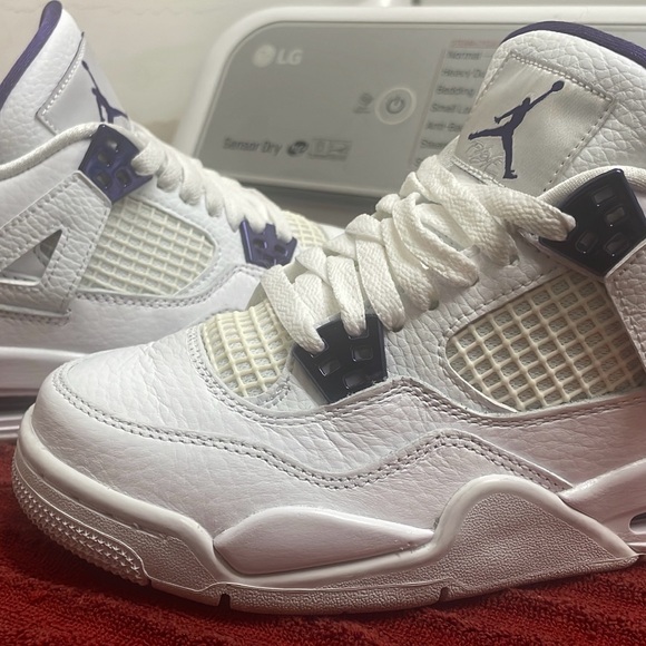 Jordan | Shoes | Air Jordan 4 Gs Retro Purple Metallic Size 45y | Poshmark